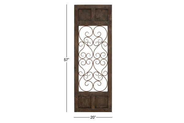 Updated Traditional Wrought Iron Wall Panel at Gardner-White