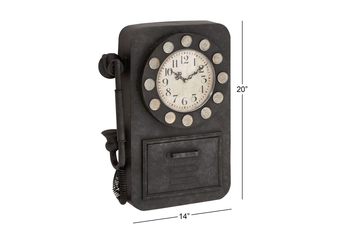 Vintage Reflections Telephone Design Wall Clock at Gardner-White