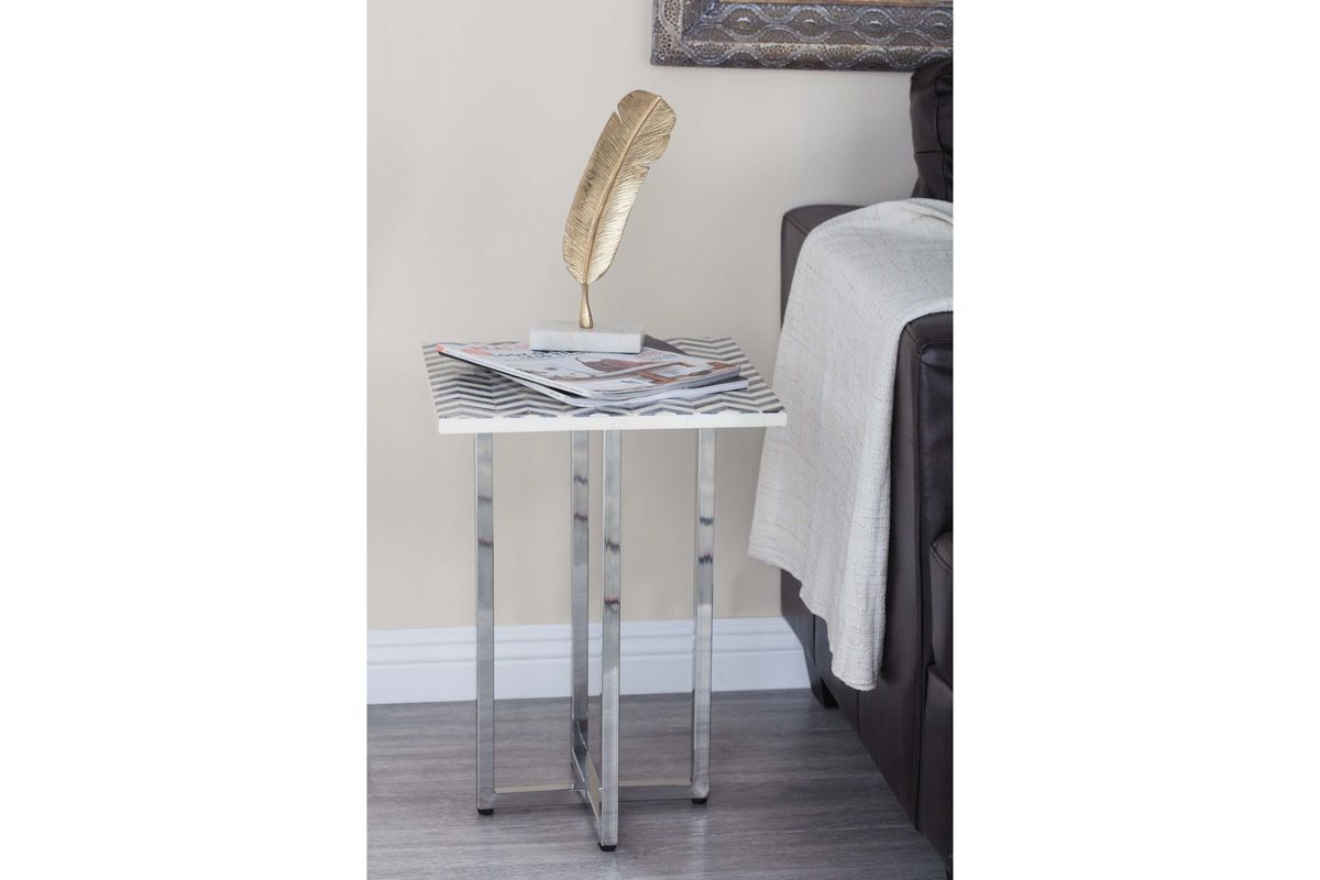 Modern Reflections Chevron Side Table at Gardner-White