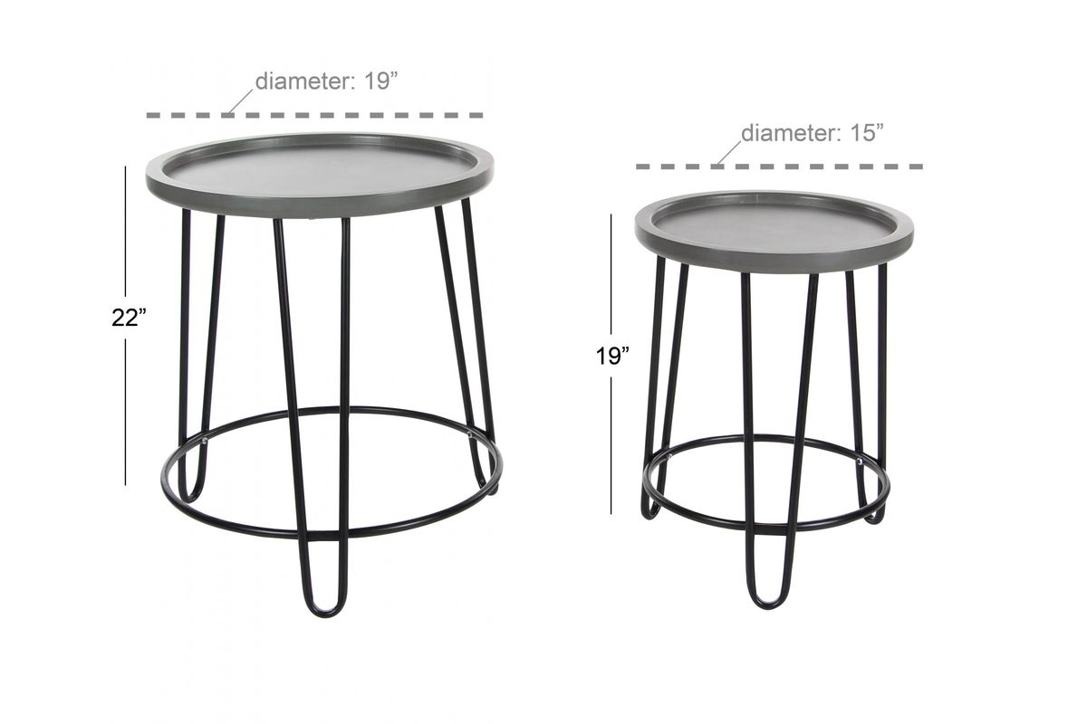 Modern Reflections Accent Tables in Matte Grey at Gardner-White