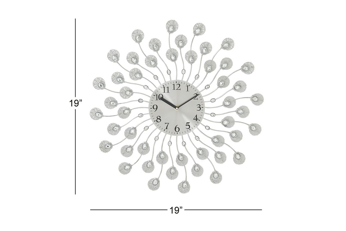 Modern Reflections Jewel Burst Wall Clock at Gardner-White