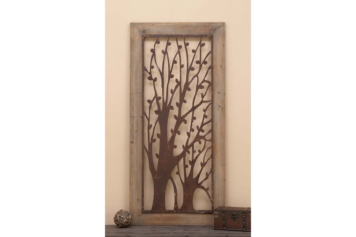 Rustic Distressed Tree Branch Wall Panel at Gardner-White