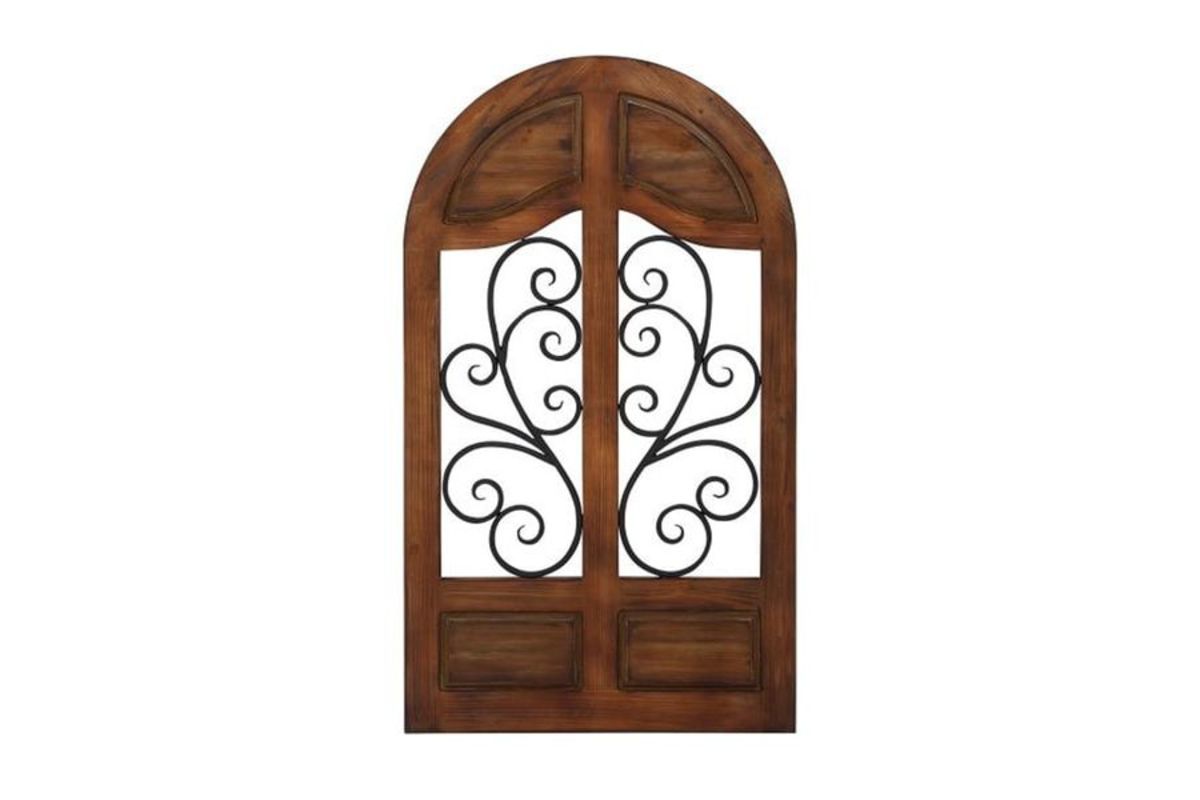 Rustic Reflections Wrought Iron Cathedral Wall Decor at Gardner-White