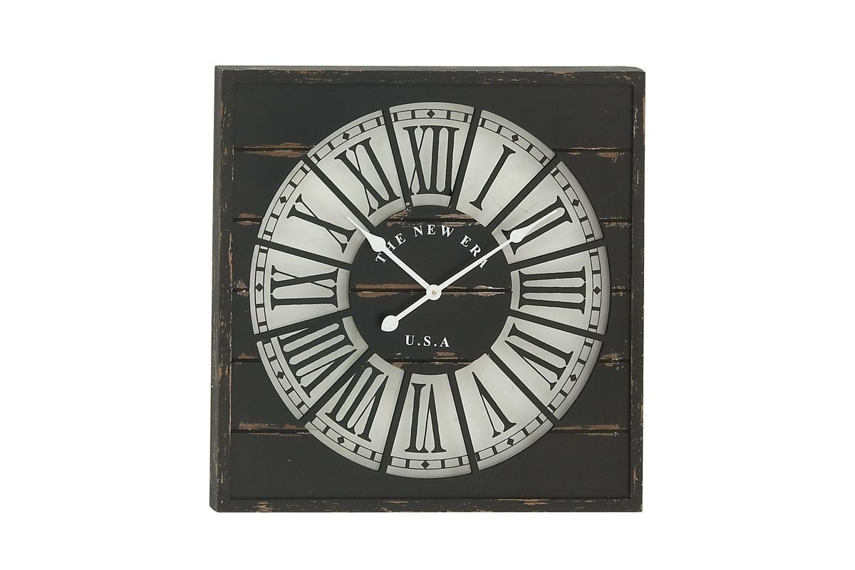 Vintage Reflections Distressed Slat Style Wall Clock at Gardner-White