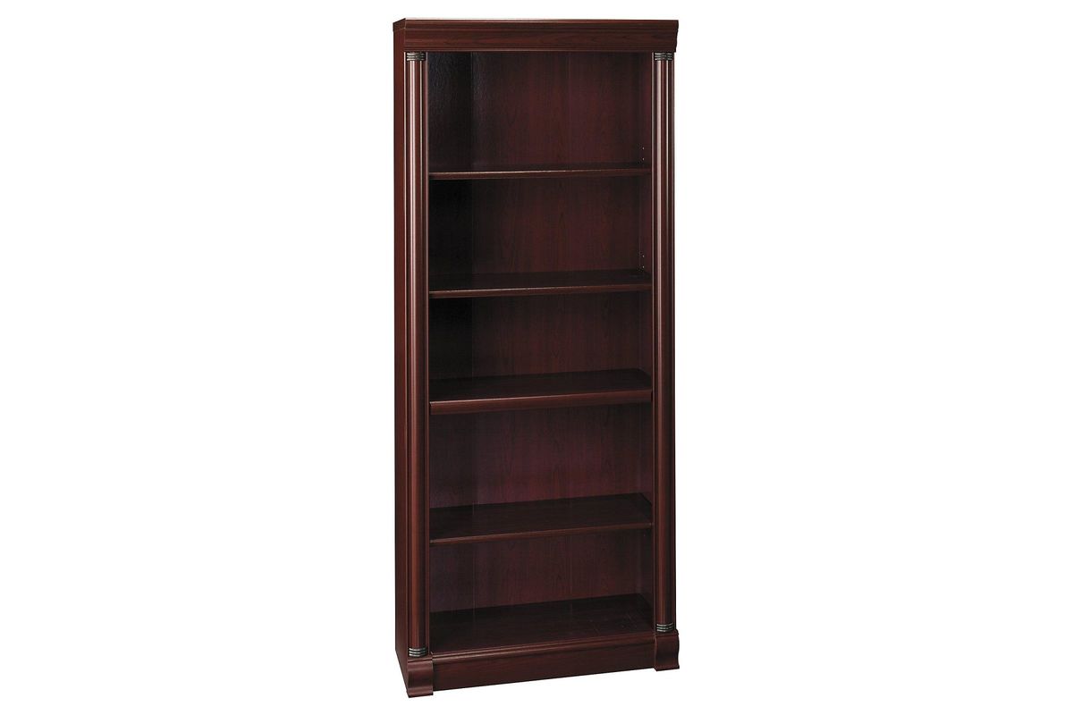 Birmingham 5-Shelf Bookcase in Harvest Cherry by Bush at Gardner-White