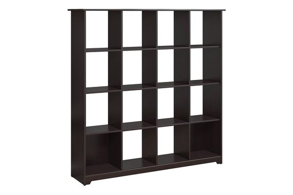 Cabot 16-Cube Bookcase in Espresso Oak by Bush at Gardner-White