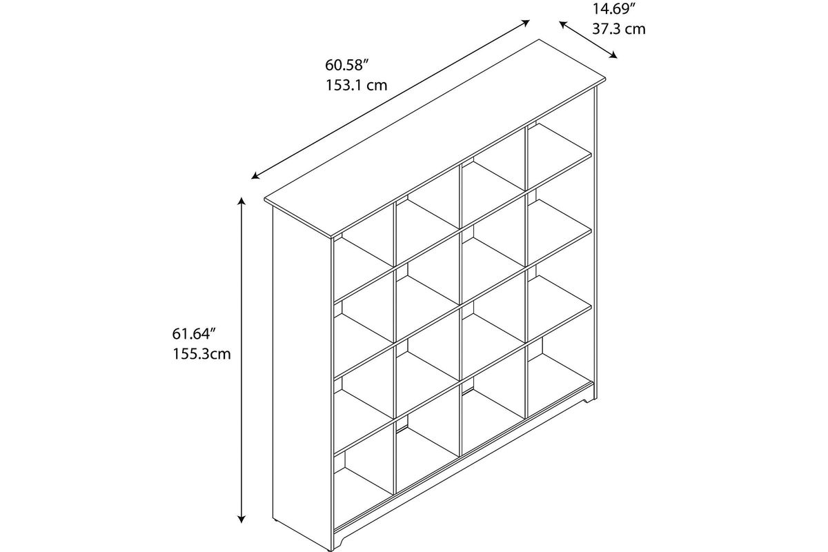 Cabot 16-Cube Bookcase in Espresso Oak by Bush at Gardner-White