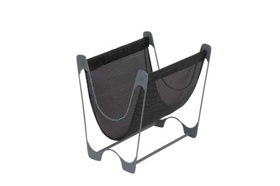 Modern Reflections 15" Symmetrical Shaped Fabric Magazine Holder in Black