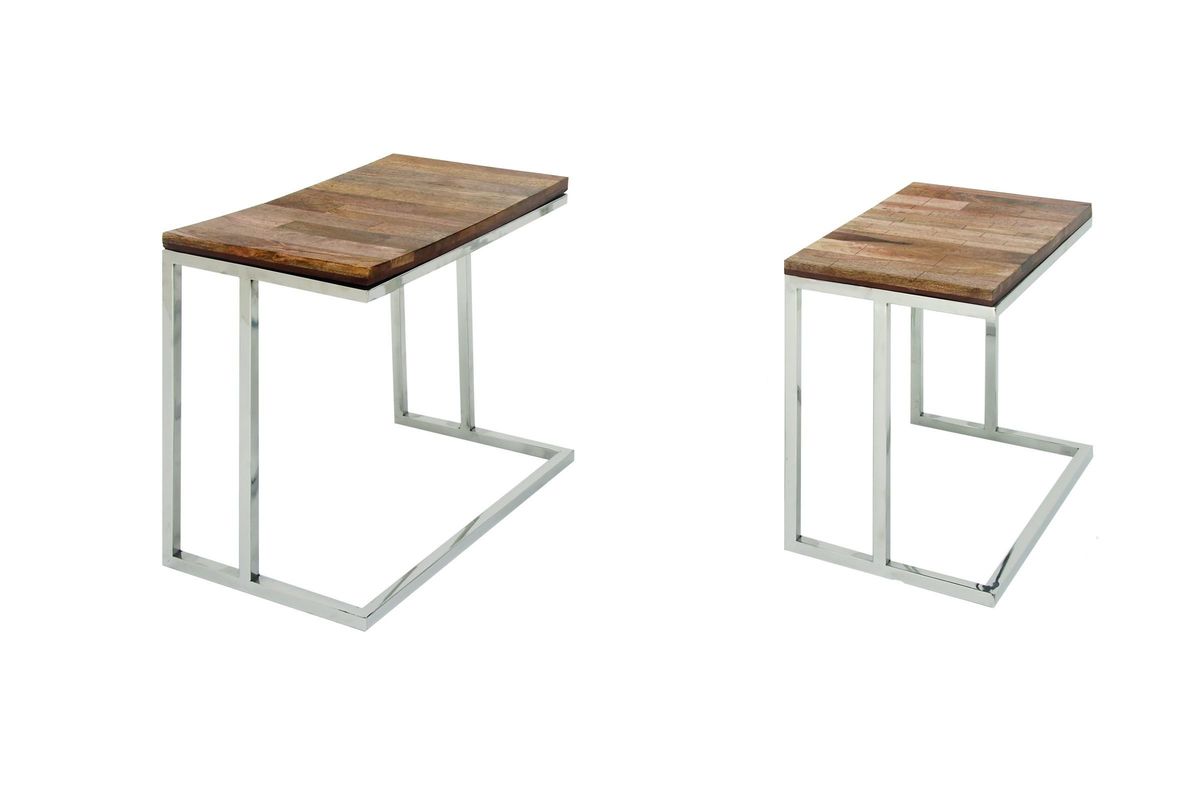 Modern Reflections L-Shaped Accent Tables (Set of 2) in Natural