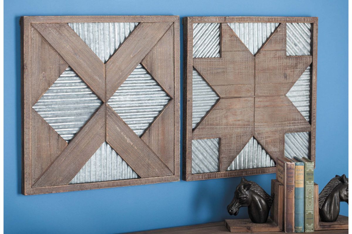 Modern Reflections Square Symmetrical Wall Decor (Set of 2)