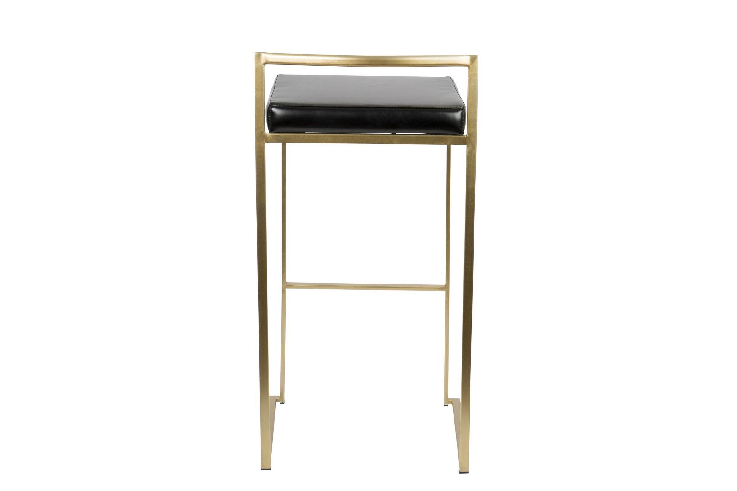 Fuji Contemporary Bar Stools (Set of 2) in Gold and Black by LumiSource