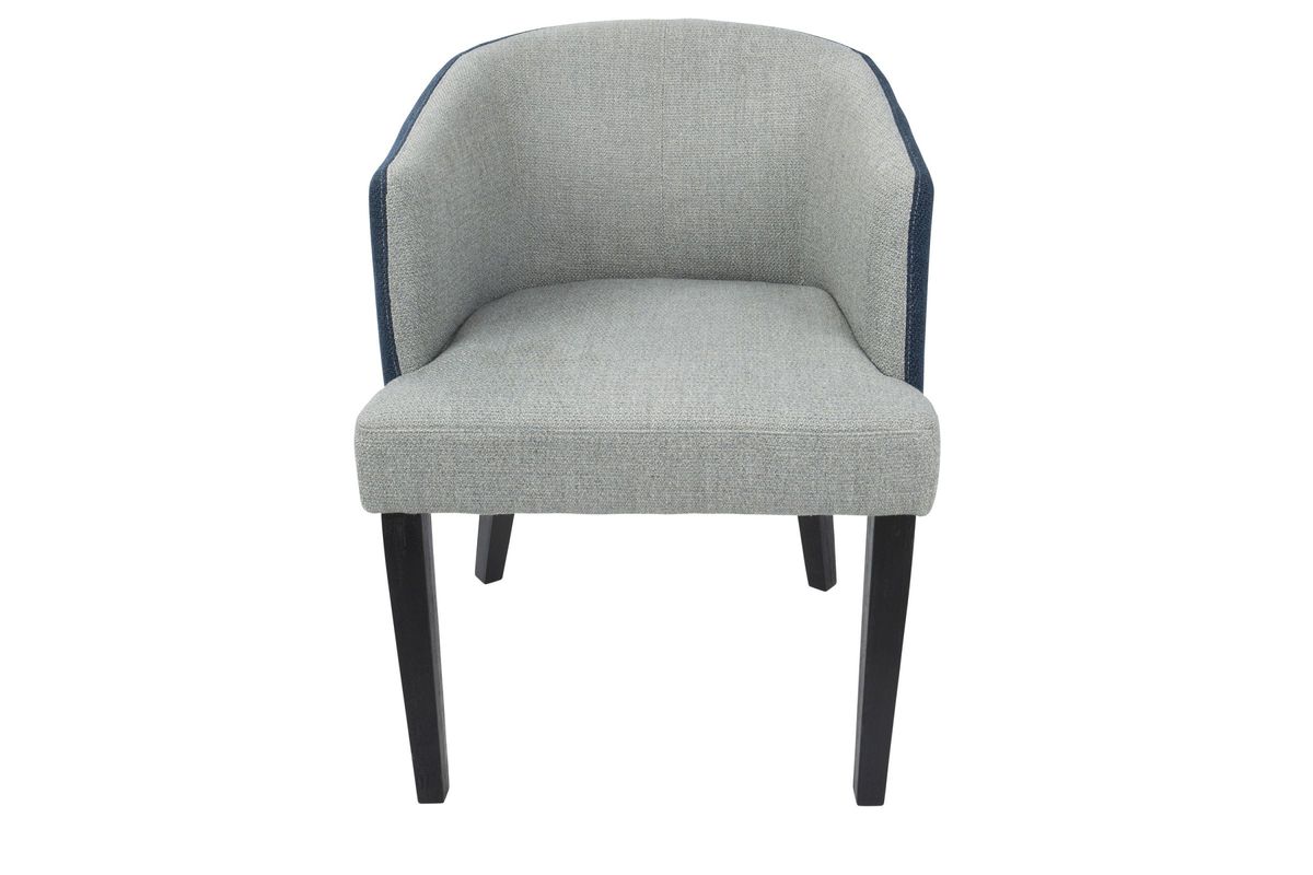 Ashland Contemporary Accent Chair in Light Grey and Blue by LumiSource
