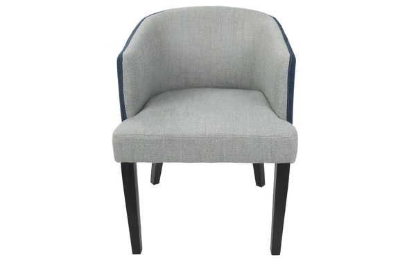 Ashland Contemporary Accent Chair in Light Grey and Blue by LumiSource