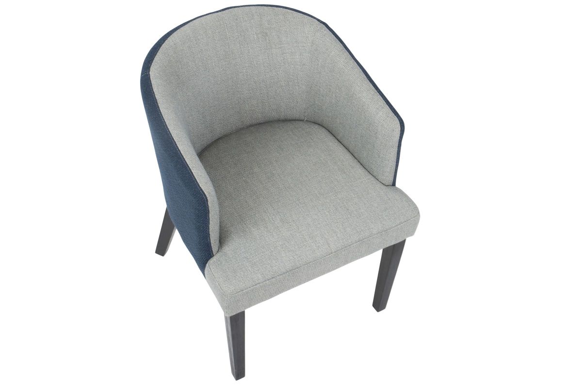 Ashland Contemporary Accent Chair in Light Grey and Blue by LumiSource
