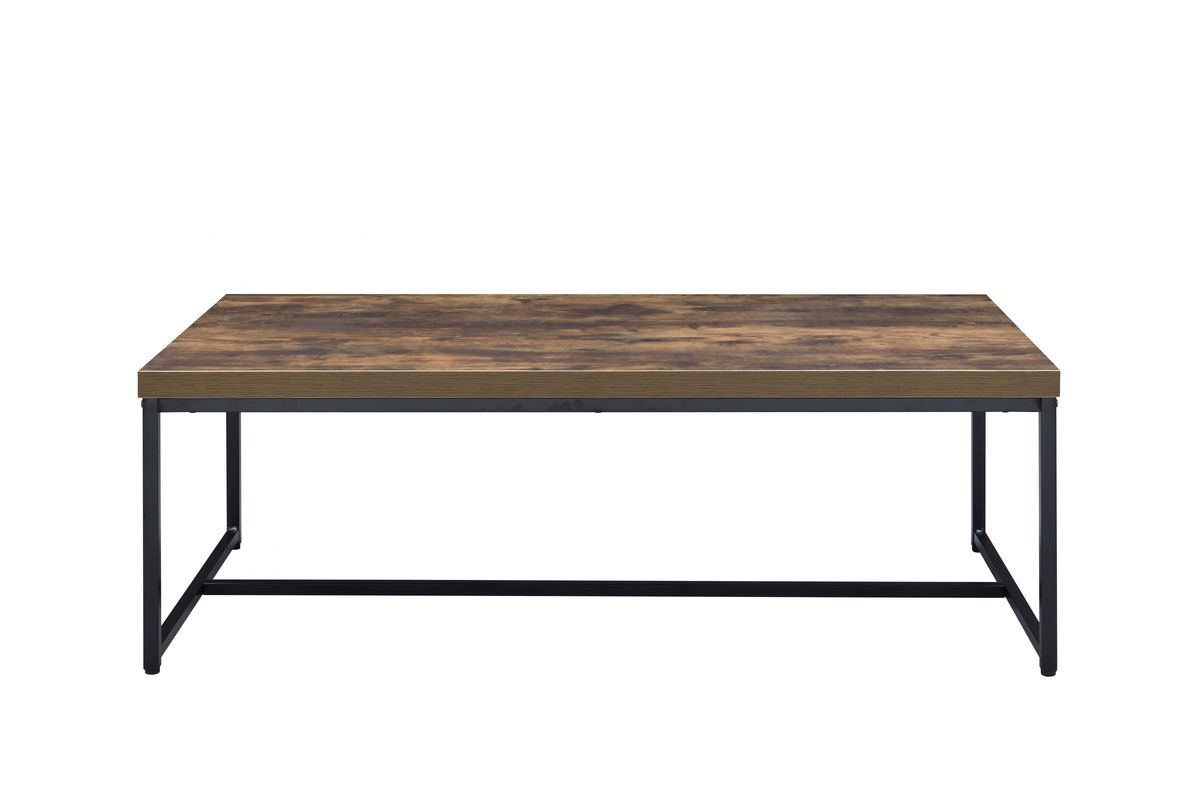 Bob Coffee Table in Weathered Oak & Black by ACME at Gardner-White