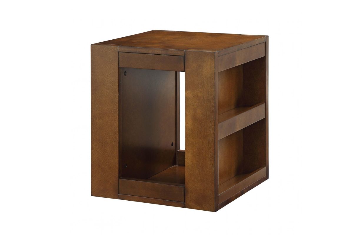 Pisanio Swivel End Table in Espresso by ACME at Gardner-White